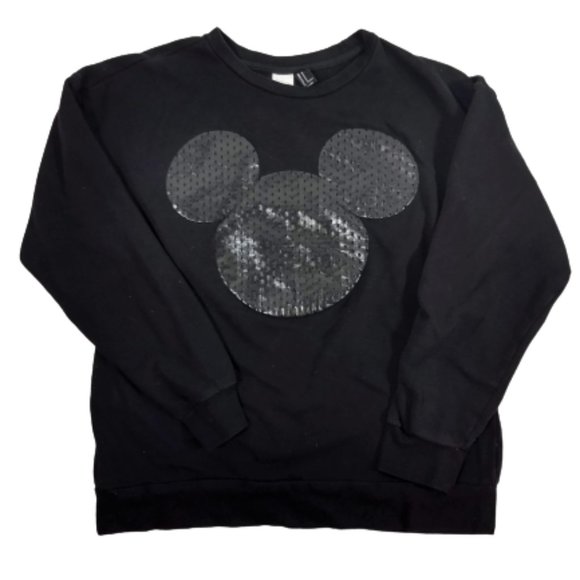 Disney | Tops | Mickey Mouse Black Sweatshirt Medium Women Disney ...